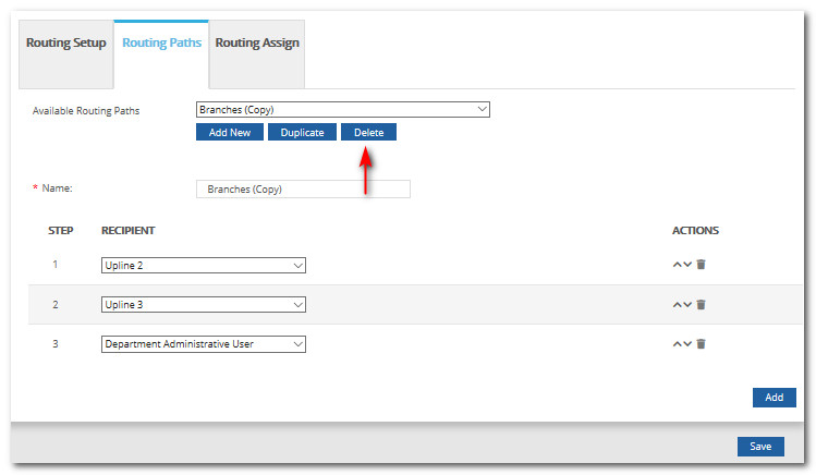 Setting up and Assigning Routing Paths - Performance Pro